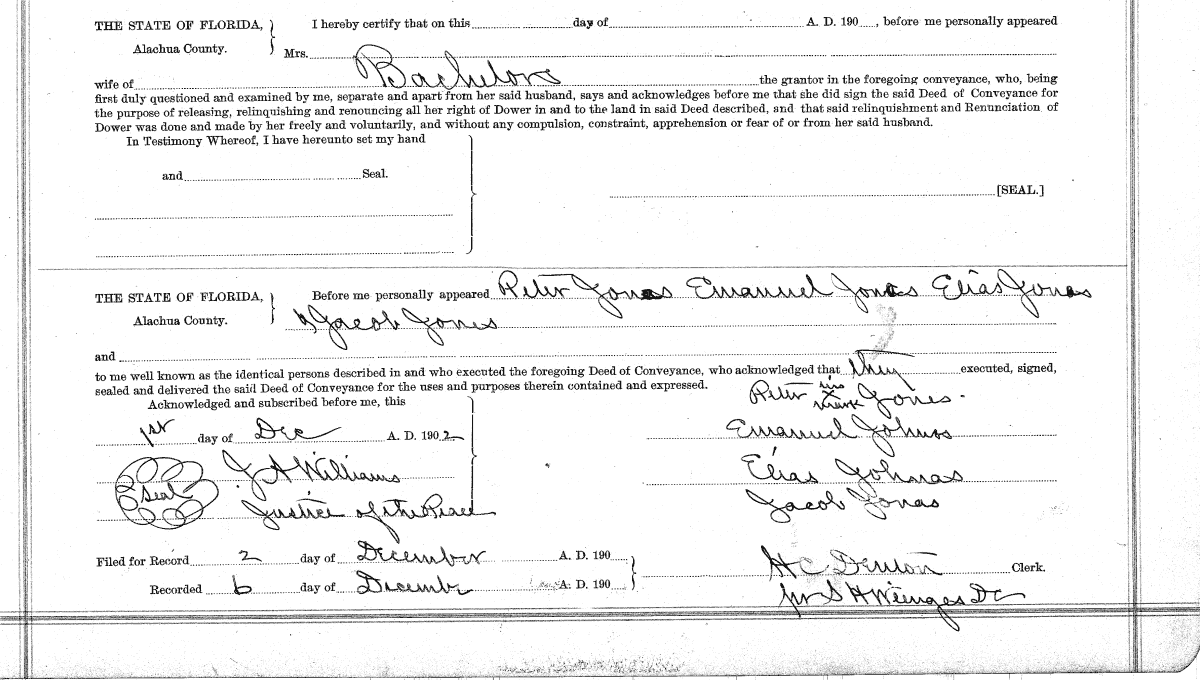 Deed Record 57, Alachua County, Florida
