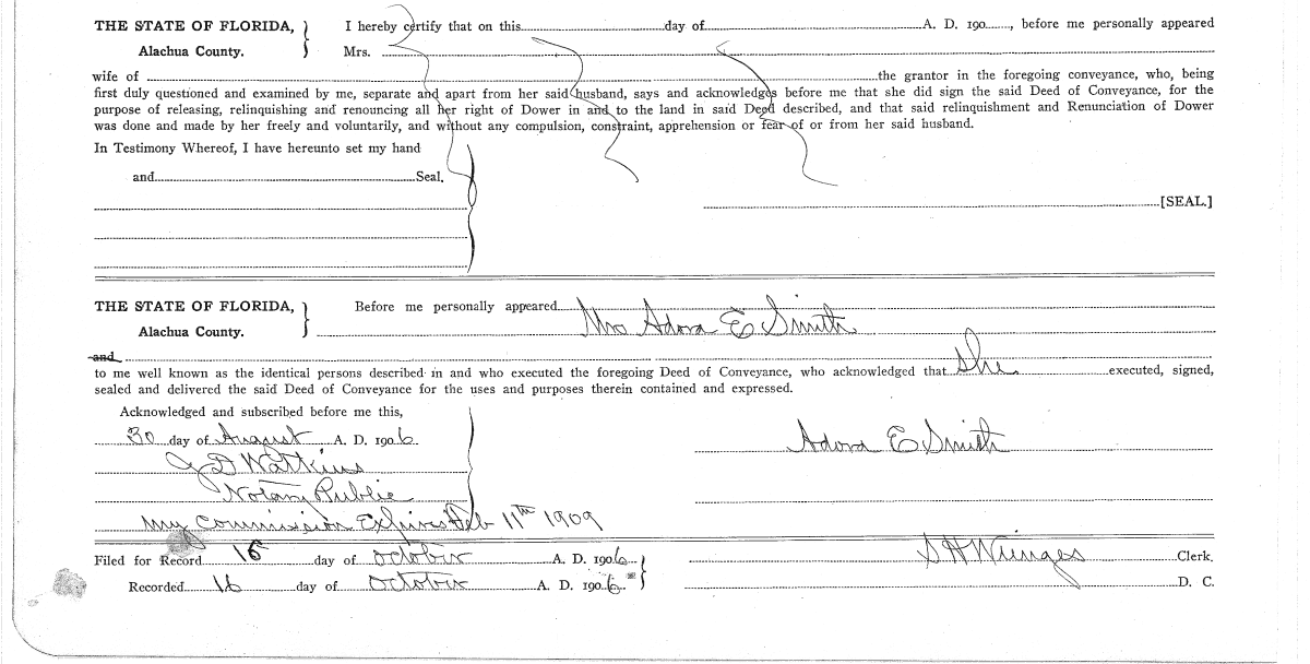 Deed Record 67, Alachua County, Florida