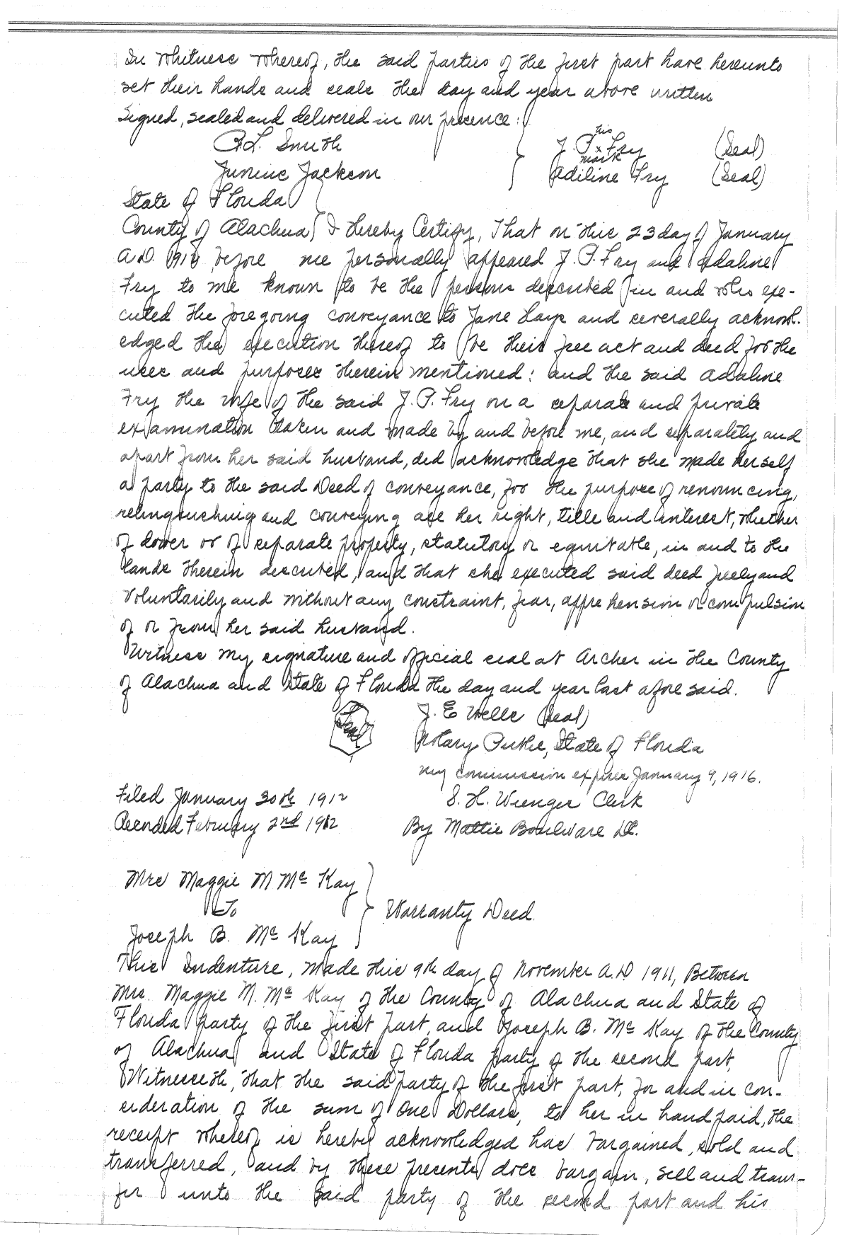 Deed Record 85, Alachua County, Florida