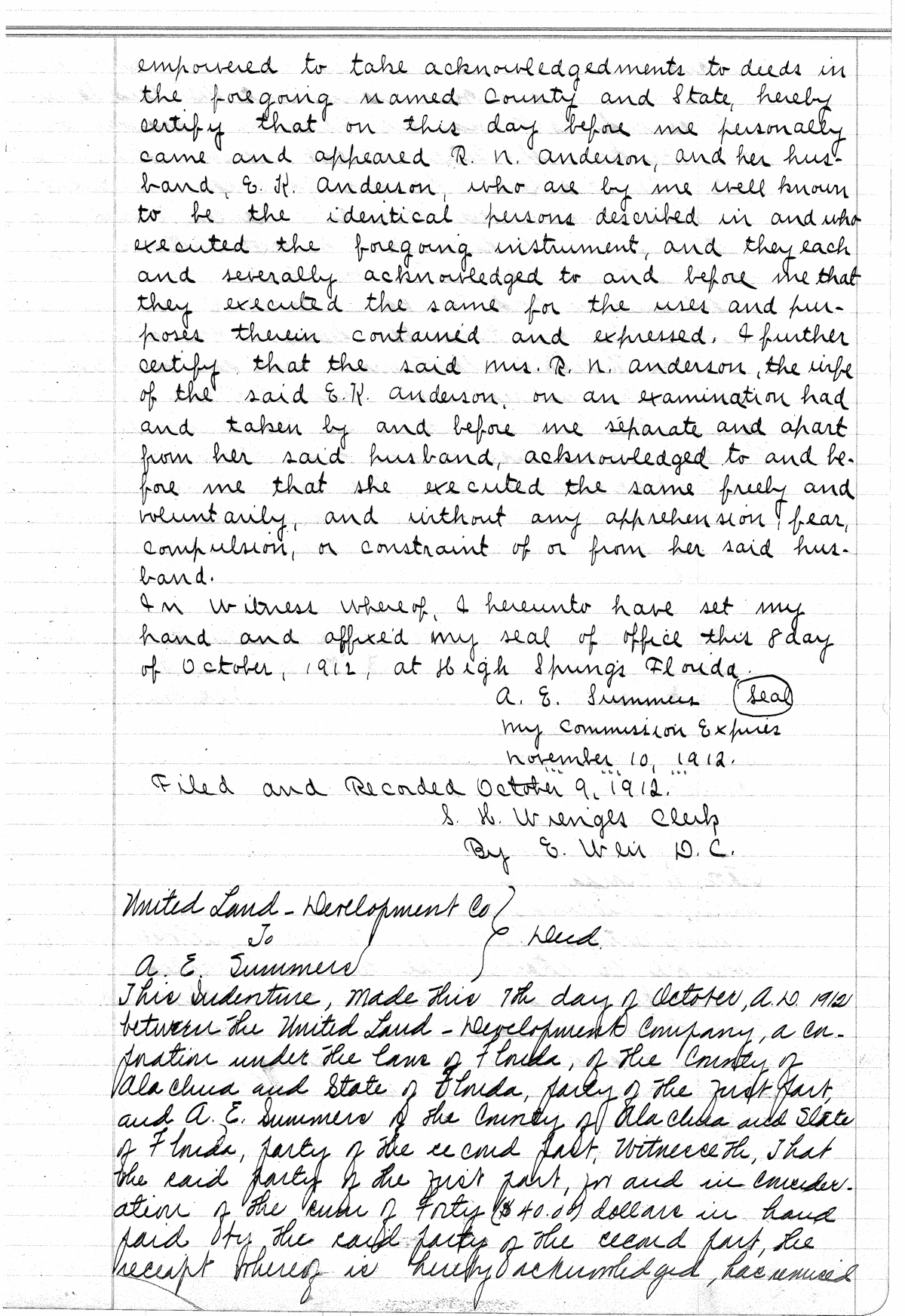 Deed Record 89, Alachua County, Florida