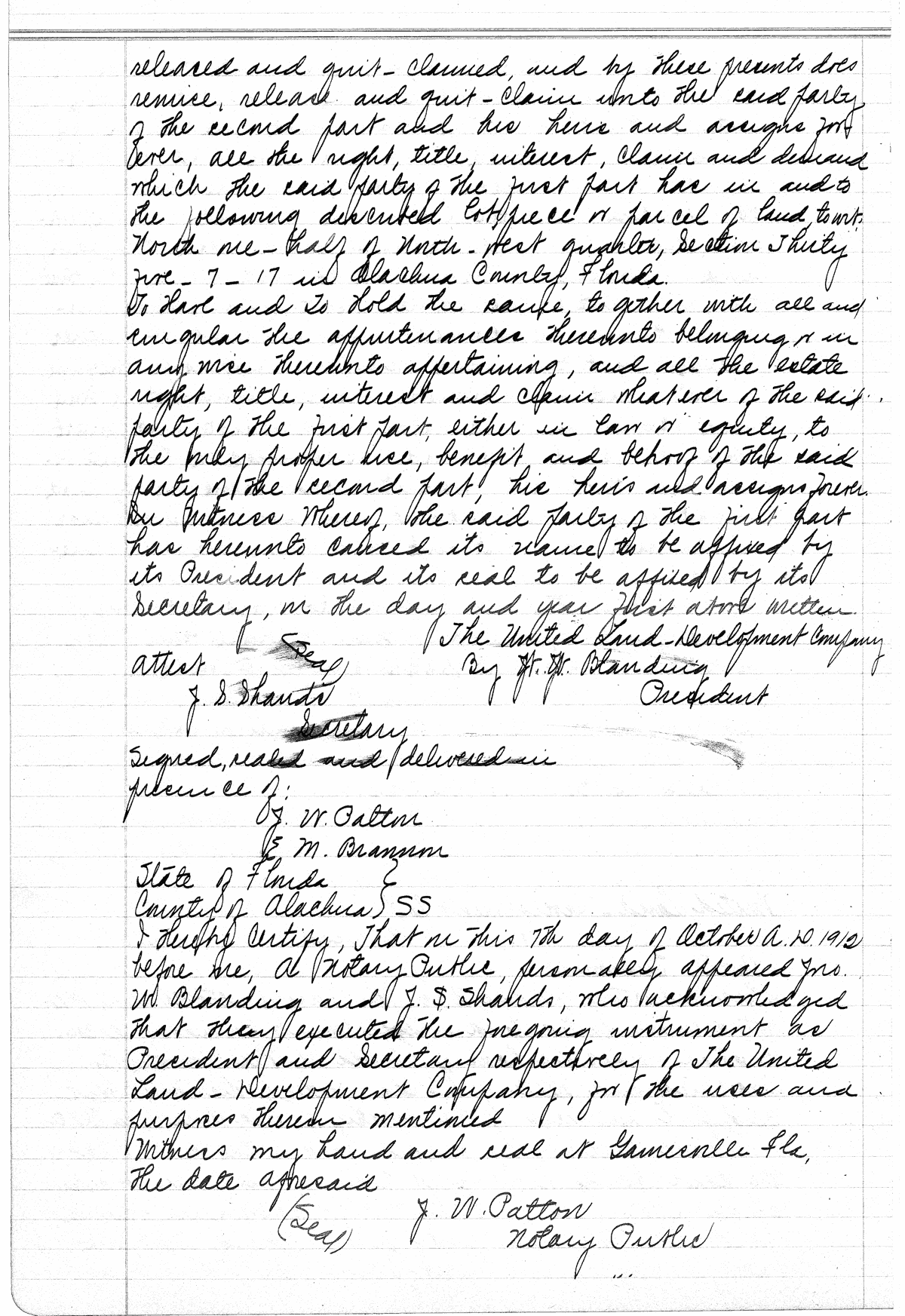 Deed Record 89, Alachua County, Florida