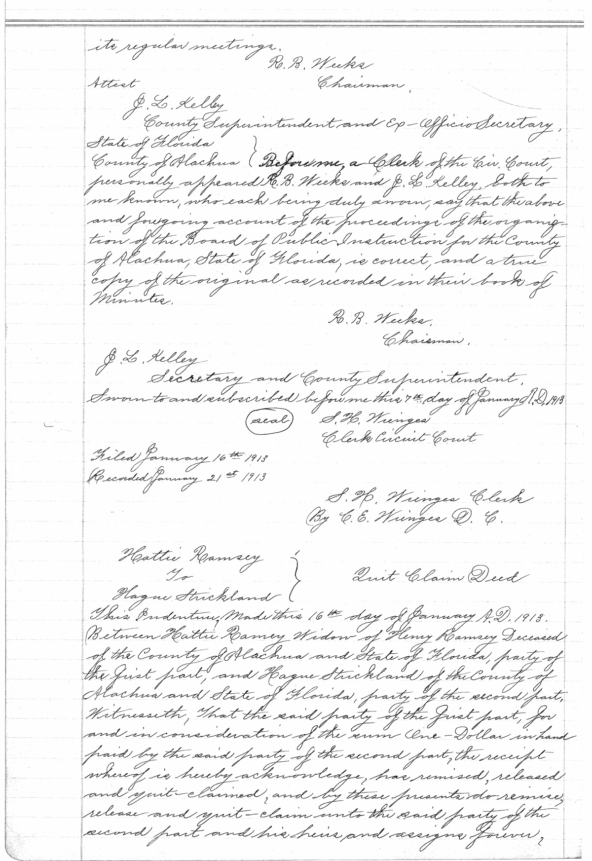 Deed Record 89, Alachua County, Florida