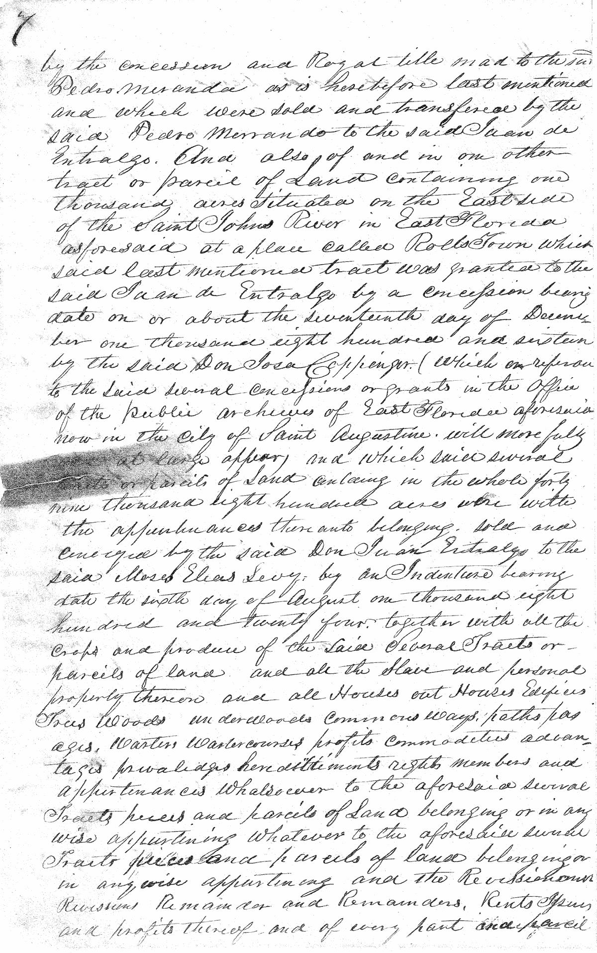Historical Record Deed Book A, Alachua County, Florida